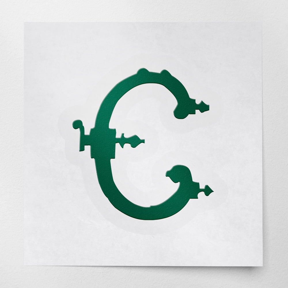 Decal Stickers of Elizabethan C (Green) (Set of 2) Luxury Weatherproof ...
