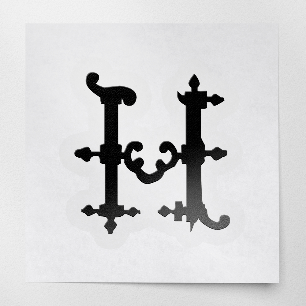 Decal Stickers of Elizabethan H (Black) (Set of 2) Luxury Weatherproof ...