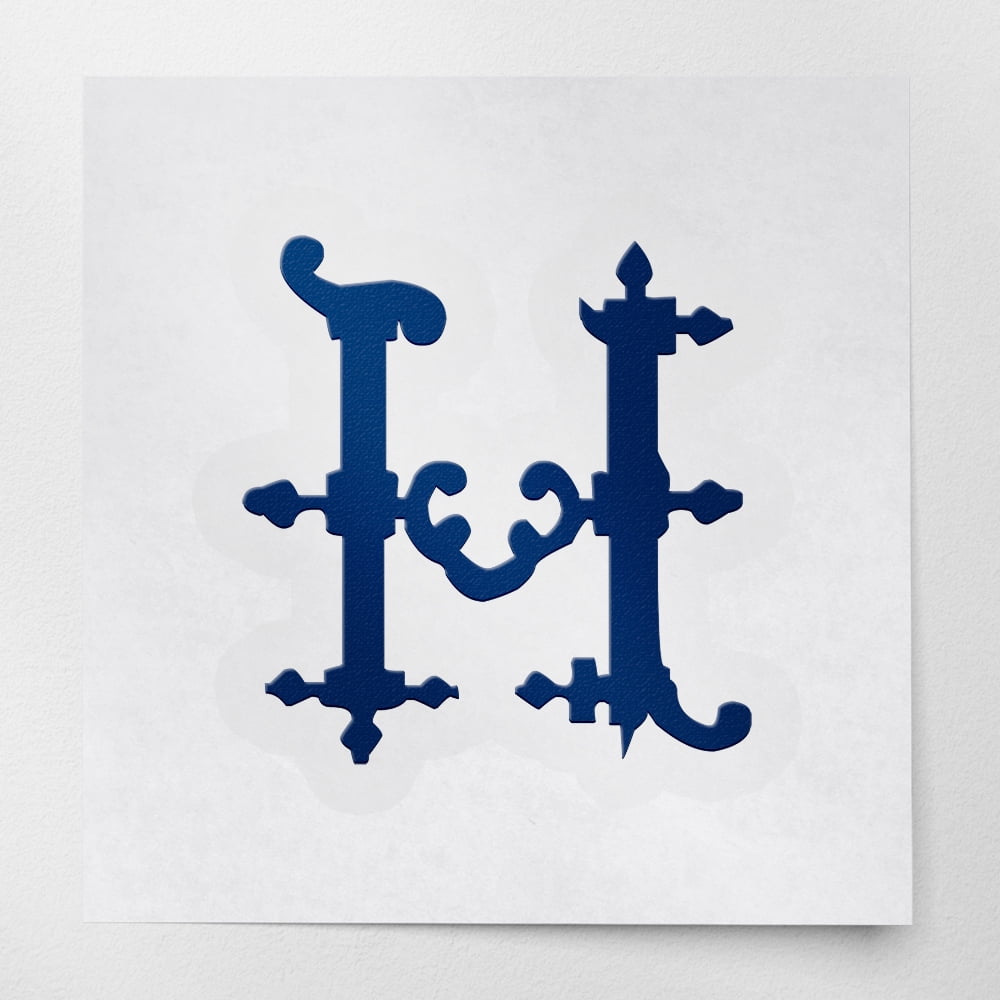Decal Stickers of Elizabethan H (Navy Blue) (Set of 2) Luxury ...