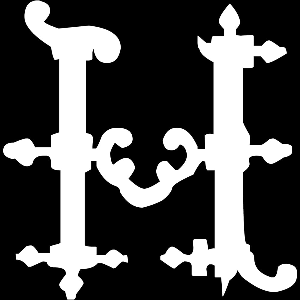 Decal Stickers of Elizabethan H (White) (Set of 2) Luxury Weatherproof ...