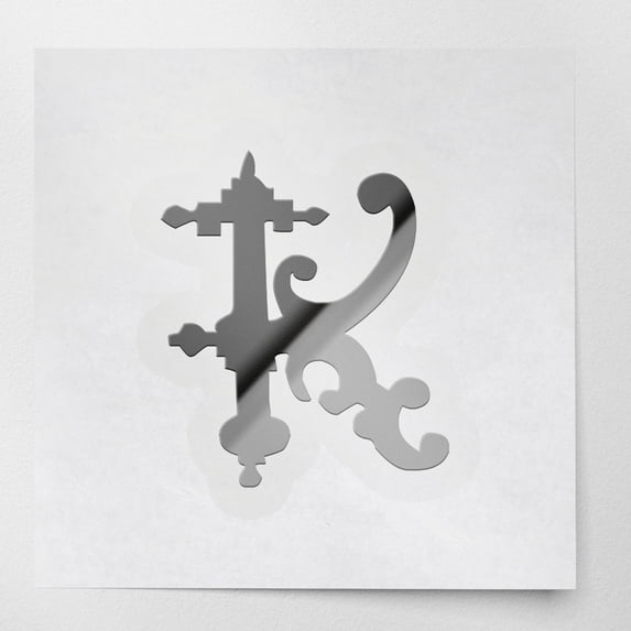 Decal Stickers of Elizabethan K (Metallic Silver) (Set of 2) Premium ...