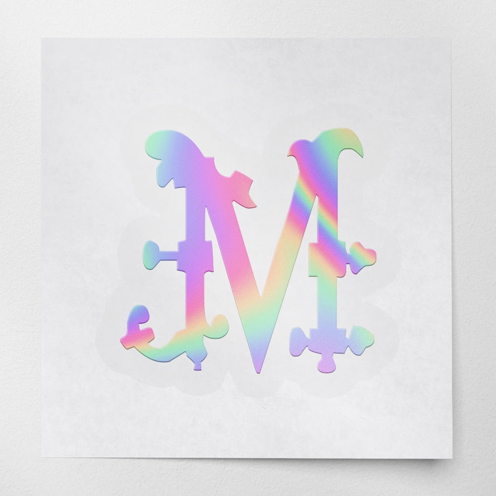 Decal Stickers of Elizabethan M (Hologram) (Set of 2) Premium Waterproof Vinyl Decal Stickers ...