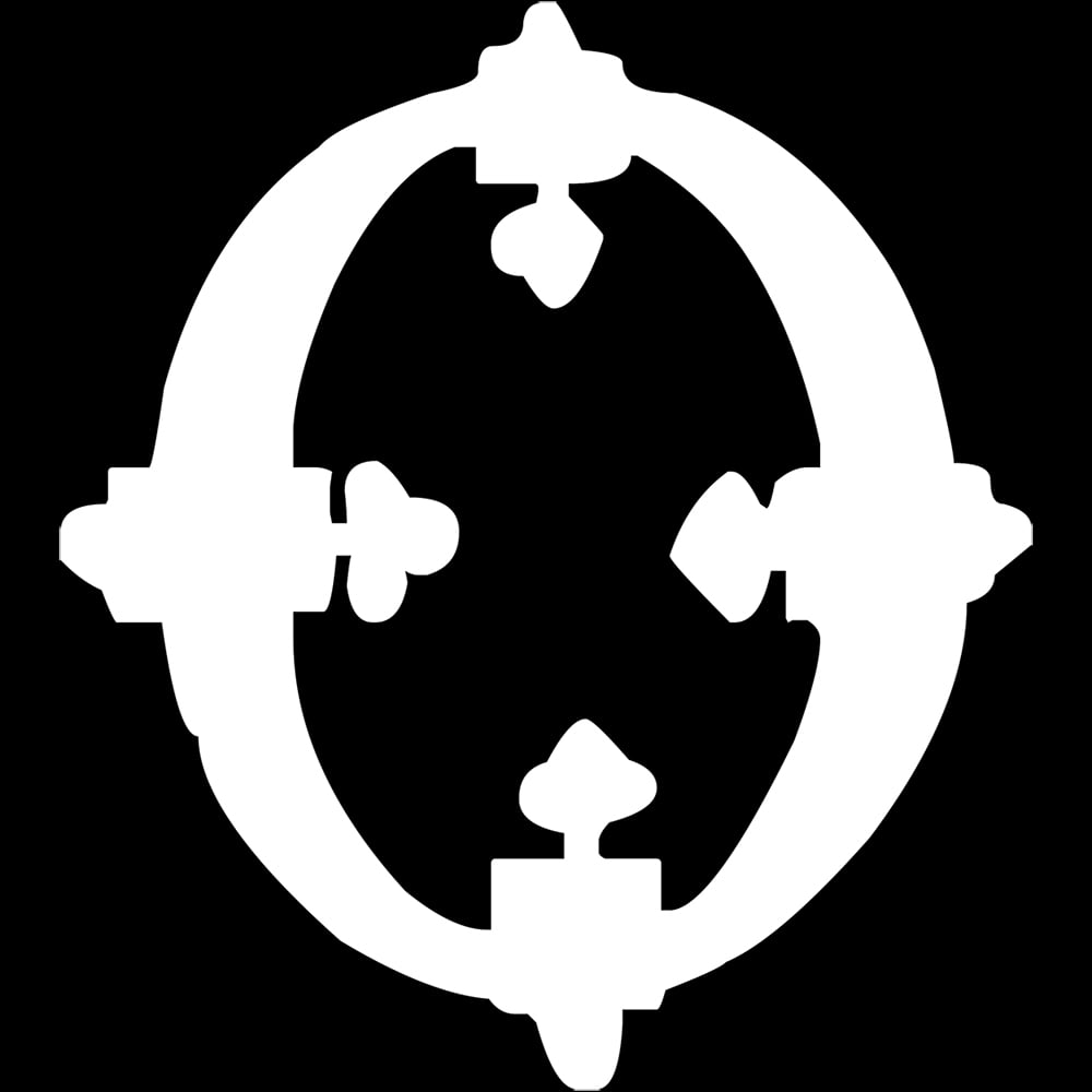 Decal Stickers of Elizabethan O (White) (Set of 2) Premium Waterproof ...