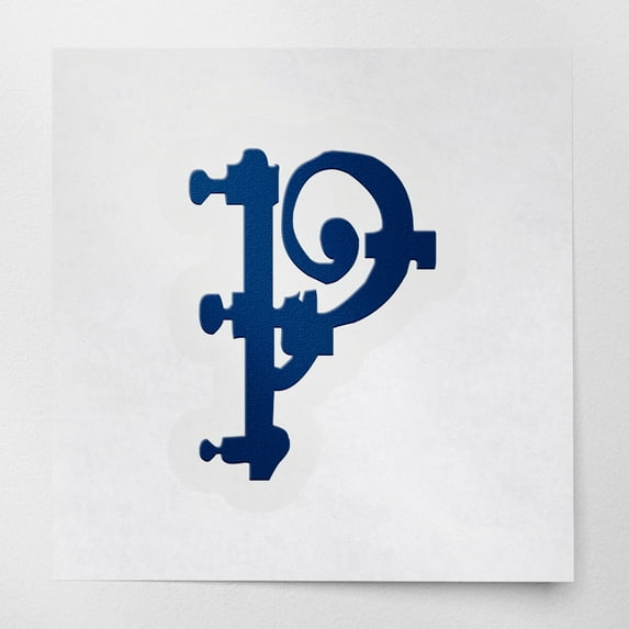 Decal Stickers of Elizabethan P (Navy Blue) (Set of 2) Luxury Weatherproof Vinyl Decal Stickers ...