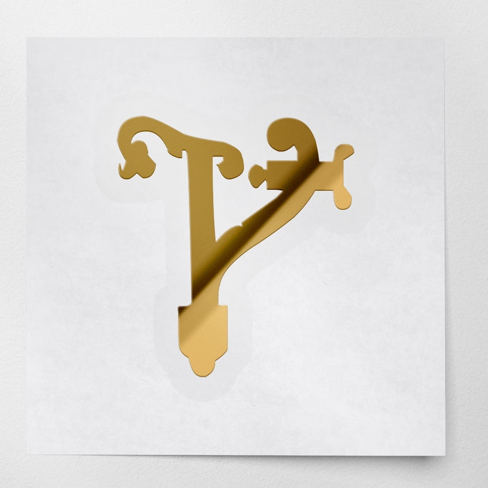 Decal Stickers of Elizabethan Y (Metallic Gold) (Set of 2) Premium Waterproof Vinyl Decal ...