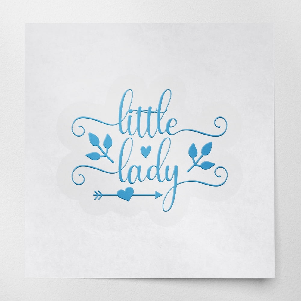 Decal Stickers of Little Lady (Azure Blue) (Set of 2) Luxury ...