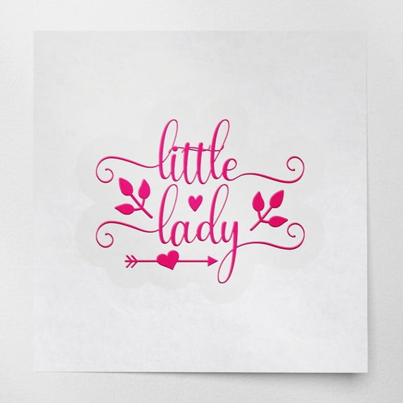 Decal Stickers of Little Lady (Pink) (Set of 2) Premium Waterproof ...
