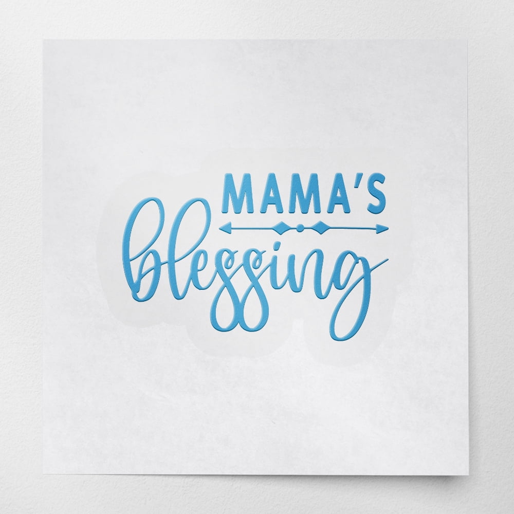 Decal Stickers of Mama S Blessing (Azure Blue) (Set of 2) Luxury Weatherproof Vinyl Decal ...