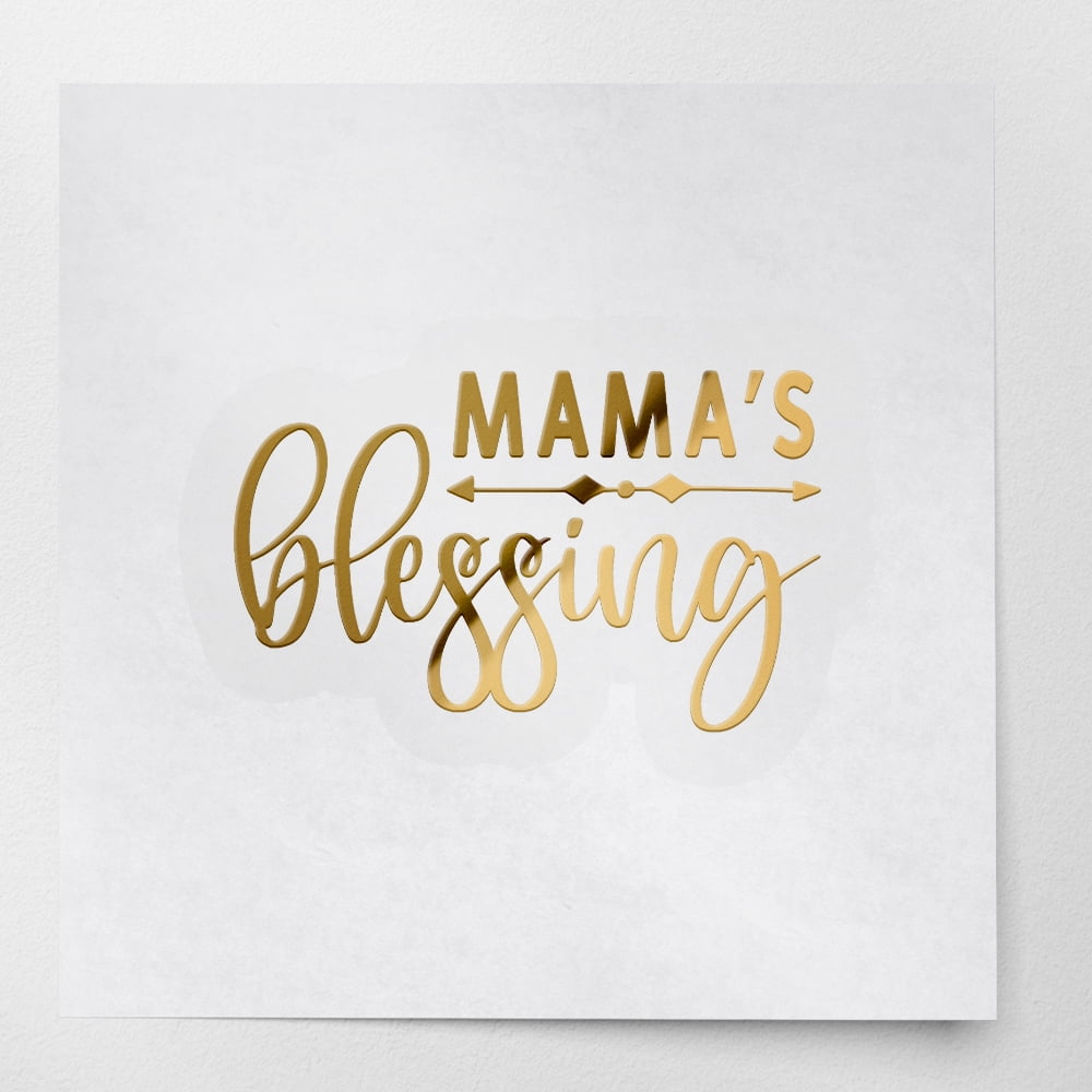 Decal Stickers of Mama S Blessing (Metallic Gold) (Set of 2) Luxury Weatherproof Vinyl Decal ...