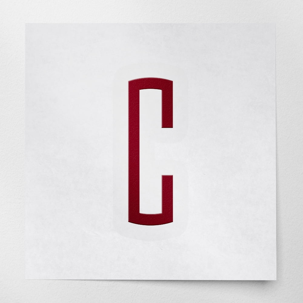 Decal Stickers of Round Mono Center C (Burgundy) (Set of 2) Luxury ...