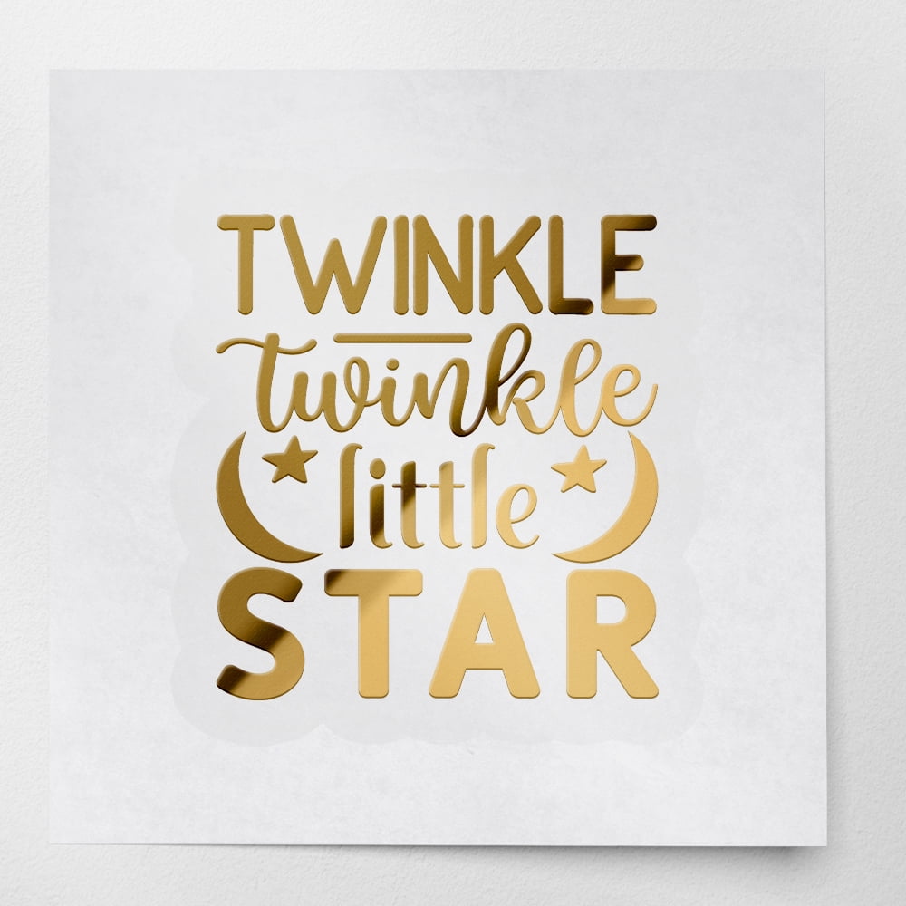 Decal Stickers of Twinkle Twinkle Little Star (Metallic Gold) (Set of 2 ...