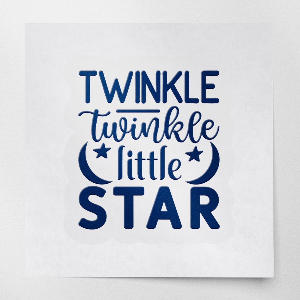 Decal Stickers of Twinkle Twinkle Little Star (Navy Blue) (Set of 2) Luxury Weatherproof Vinyl ...