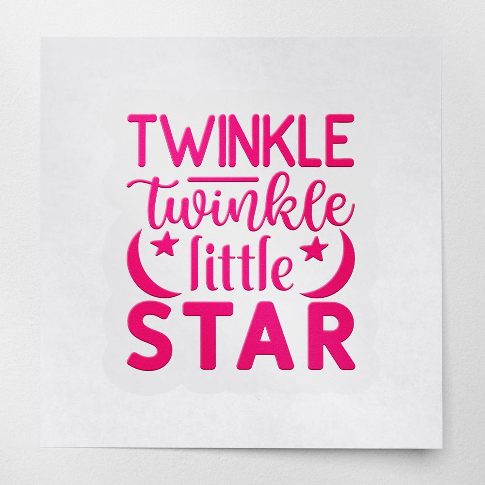 Decal Stickers of Twinkle Twinkle Little Star (Pink) (Set of 2) Premium ...