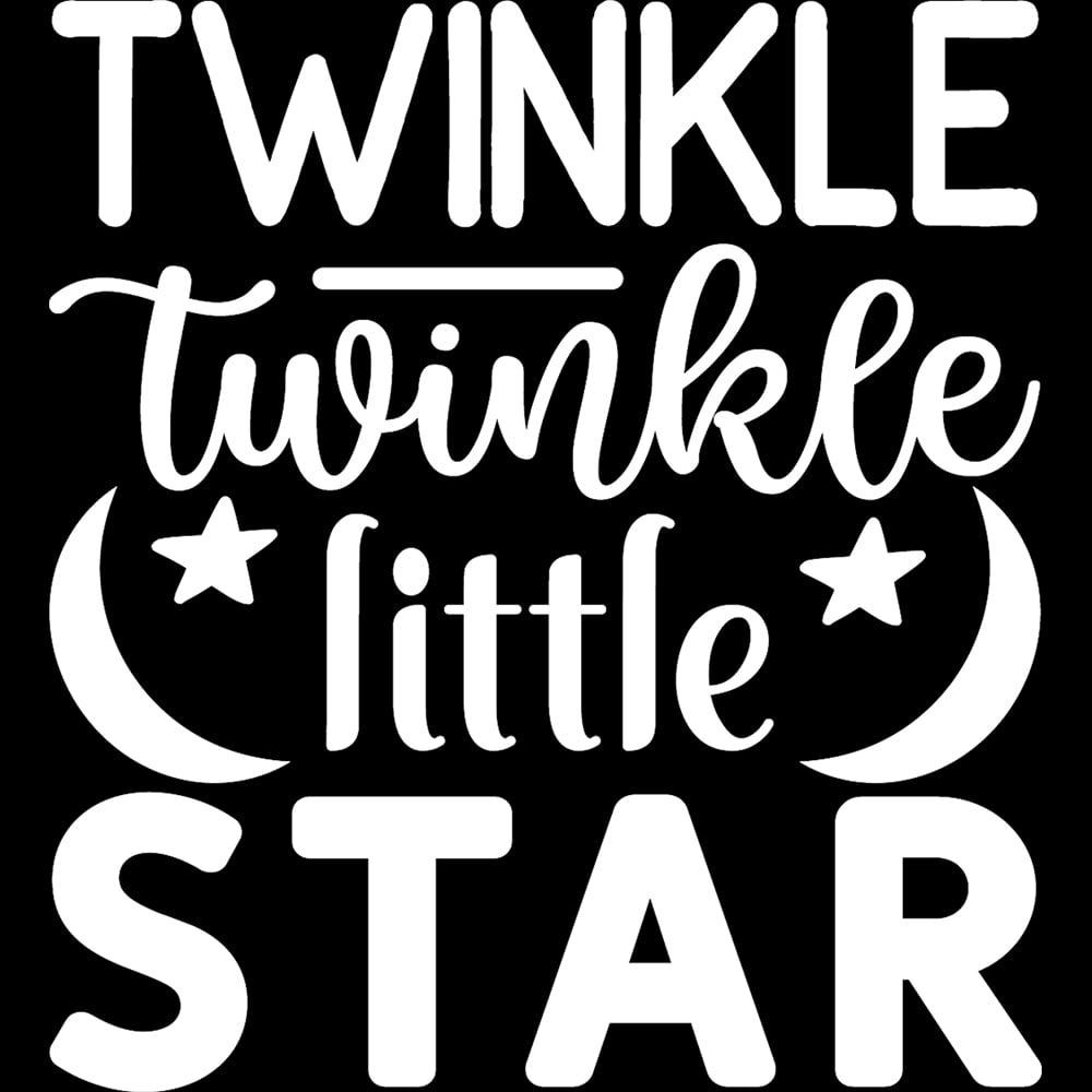 Decal Stickers of Twinkle Twinkle Little Star (White) (Set of 2) Premium Waterproof Vinyl Decal ...