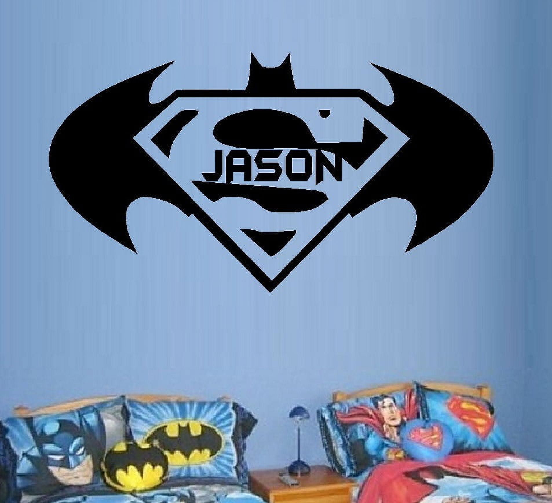 Decal ~ Super Hero ( Custom Name ) Wall or Window Decal 20" x 37 ...