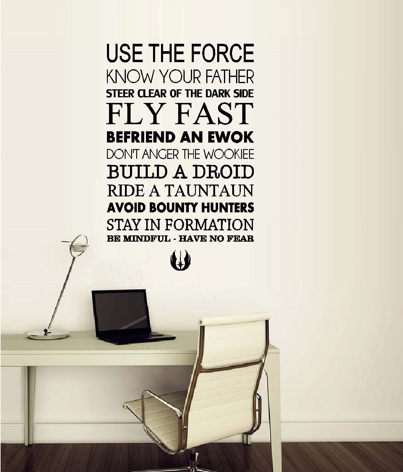Decal ~ USE THE FORCE~ Subway Art Decal: Children Star Wars Themed Wall ...
