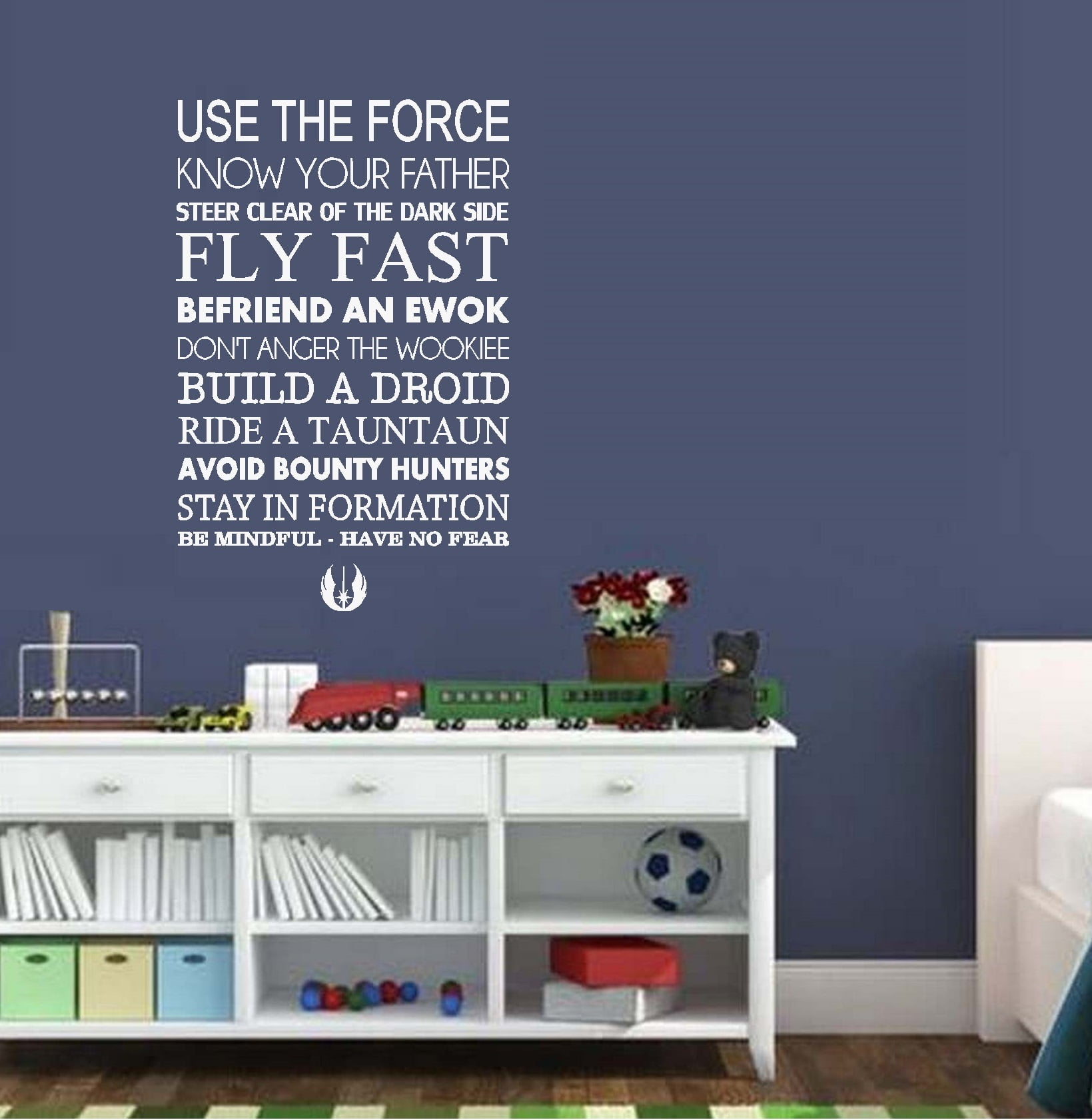Decal ~ USE THE FORCE~ Subway Art Decal: Children Star Wars Themed Wall ...
