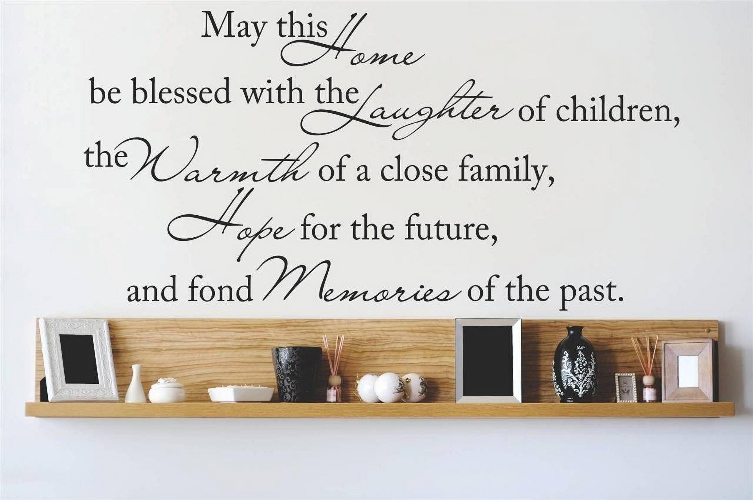 Design with Vinyl Decal May This Home Be Blessed Vinyl Wall Sticker ...