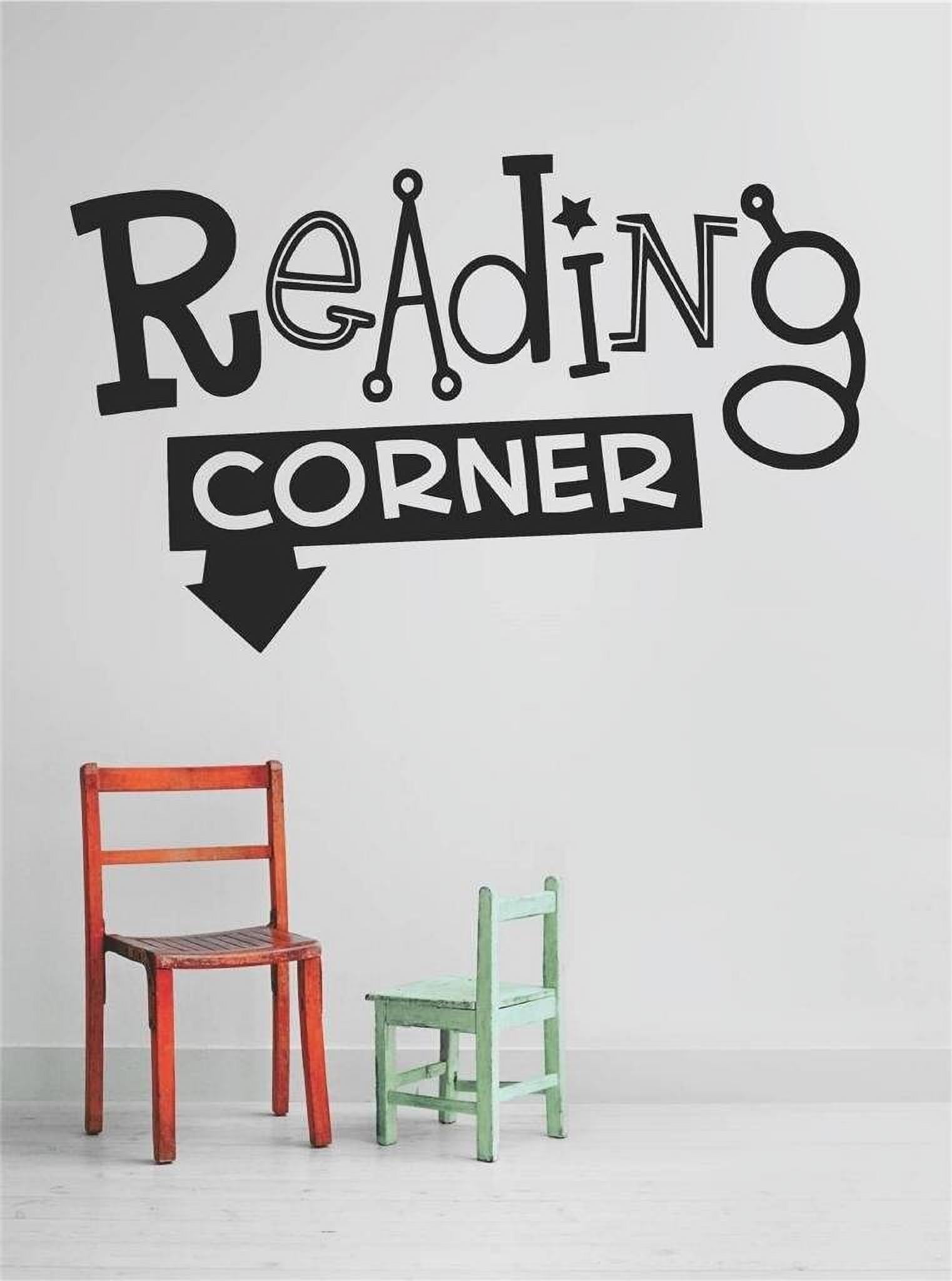 Decal - Vinyl Wall Sticker : ReAdiNg CORNER Quote 10x20" - Walmart.com