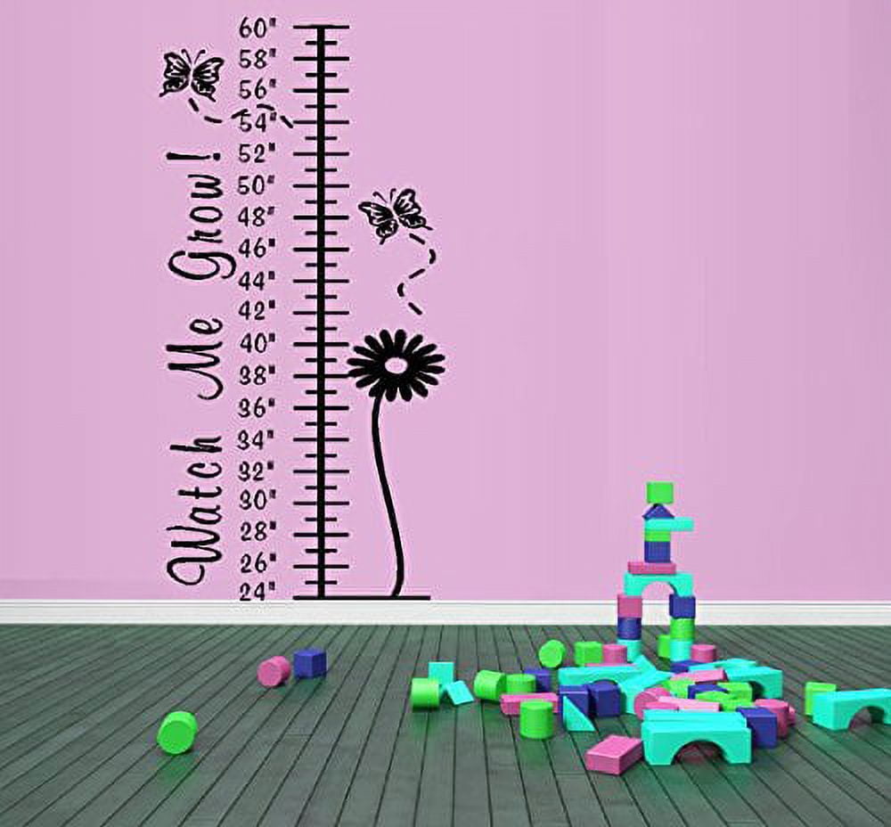 Decal ~ WATCH ME GROW: GROW CHART (GIRL) ~ WALL DECAL, 20" X 40 ...