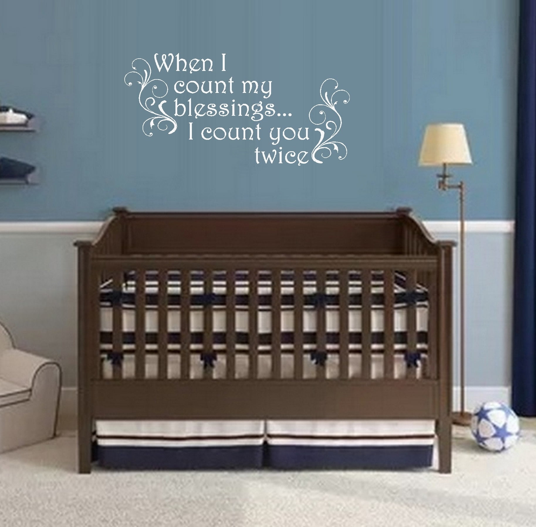 Decal ~ When I count my blessing, I count you twice: Wall or Window ...