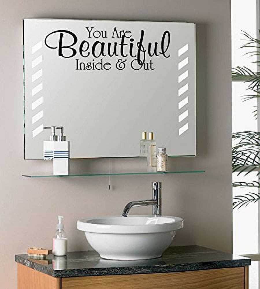 Decal ~ YOU ARE BEAUTIFUL INSIDE AND OUT ~ WALL DECAL, HOME DECOR 9" X ...