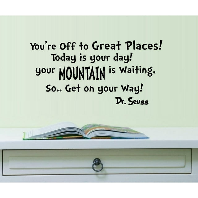 Decal ~ You're off to GREAT Places: Dr. Seuss Theme. Children Wall ...