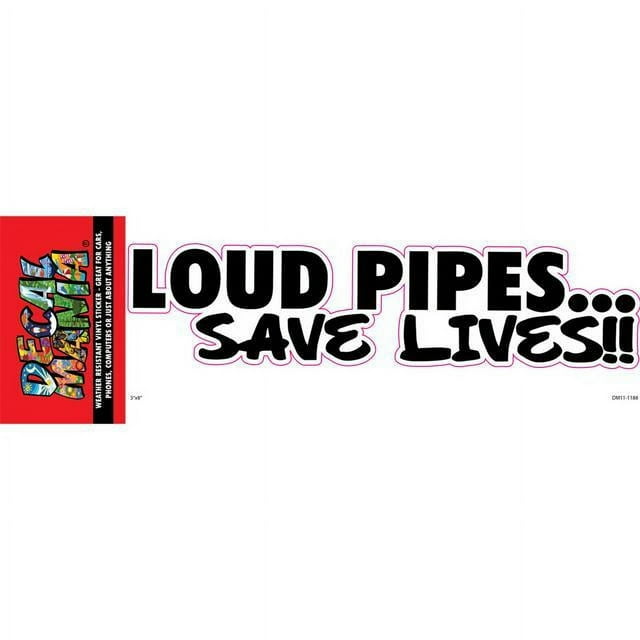DecalMania Decal 8-Inch Loud Pipes Save Lives DM111188 Vinyl Bumper ...
