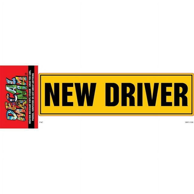 DecalMania Decal 8-Inch New Driver Warning DM111338 Vinyl Bumper ...