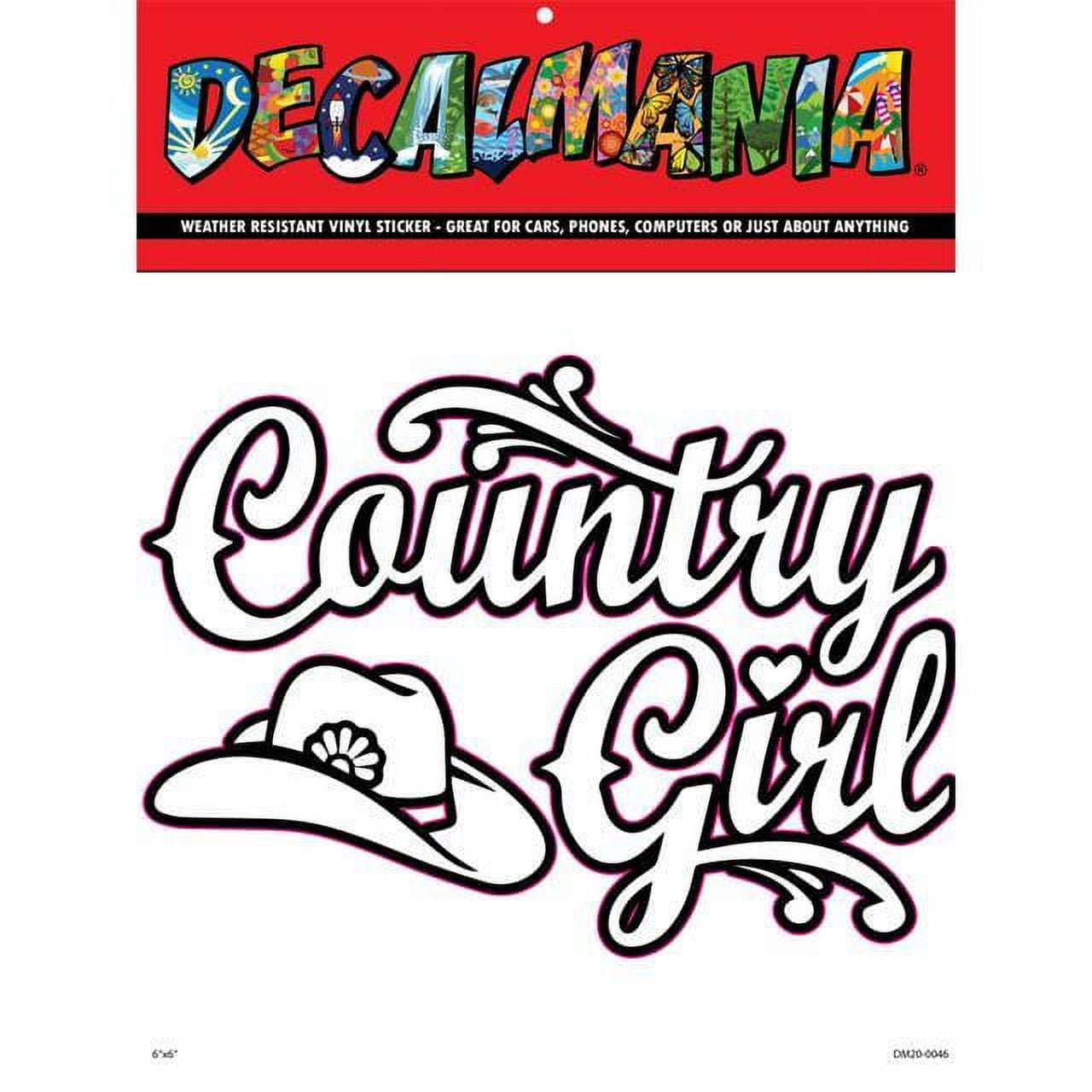 DecalMania Decal 6-Inch Country Girl DM200046 Fun Vinyl Decals for Cars ...