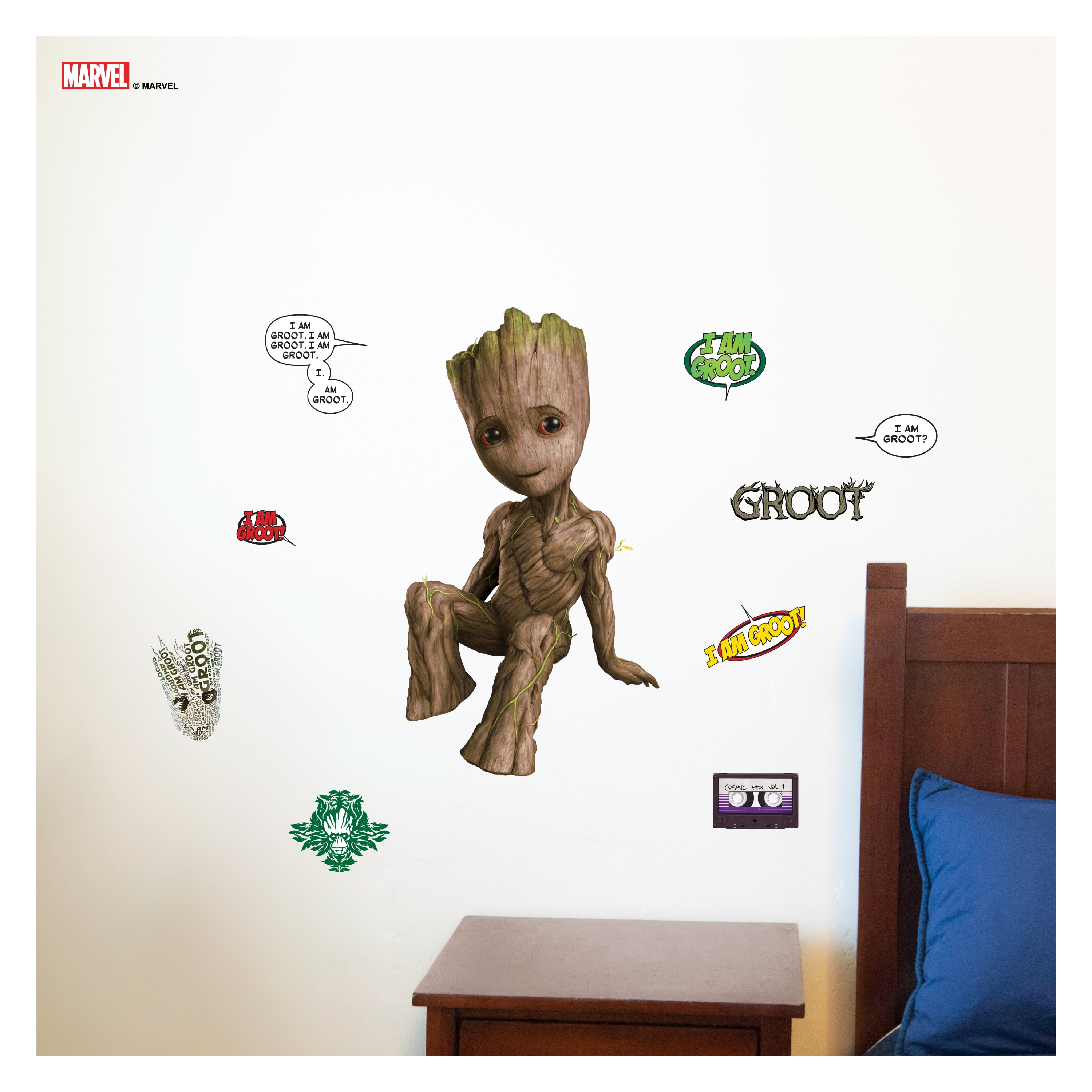 Decalcomania Marvel Groot Augmented Reality Wall Decal - Walmart.com