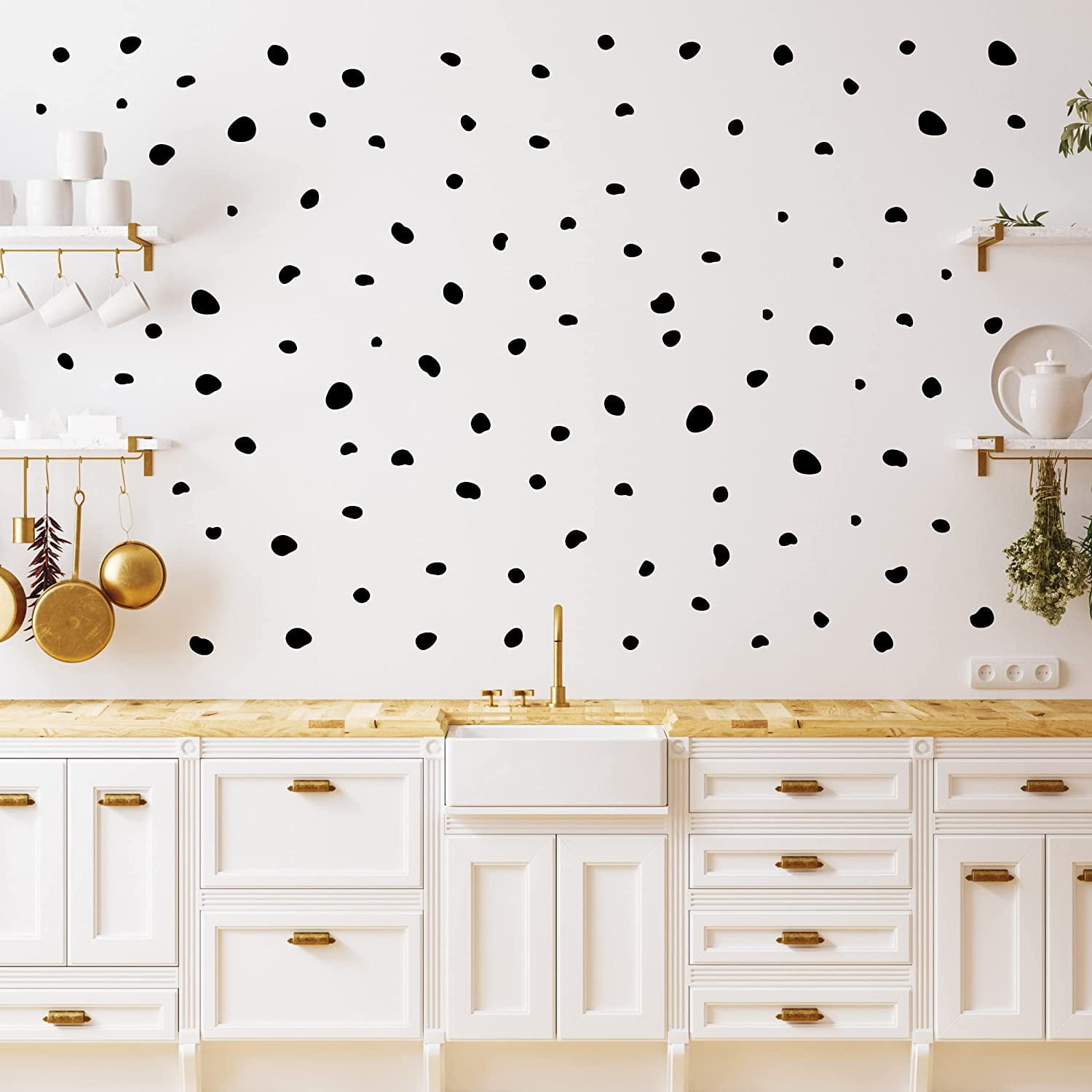 Decalcomania Wall Decor Dalmatian Black Dots Wall Decals - Set of 216 ...