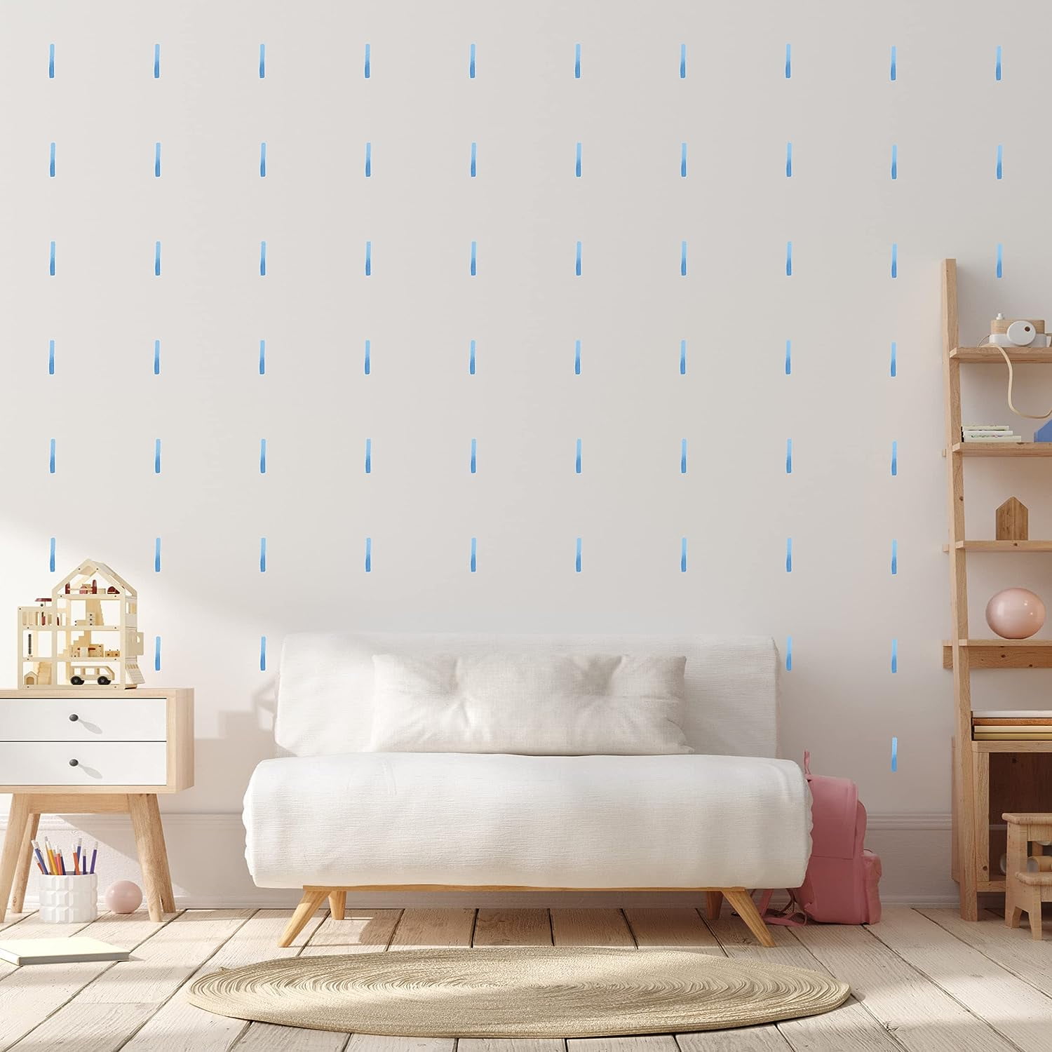 Decalcomania Watercolor Blue Line Wall Decals - Set of 270 Blue Lines ...