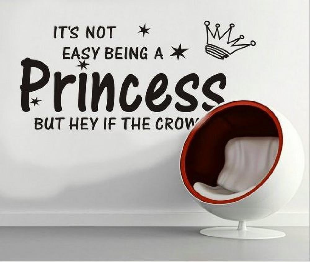 Decalgeek It's Not Easy Being A Princess Quote Girl Wall Room Sticker ...