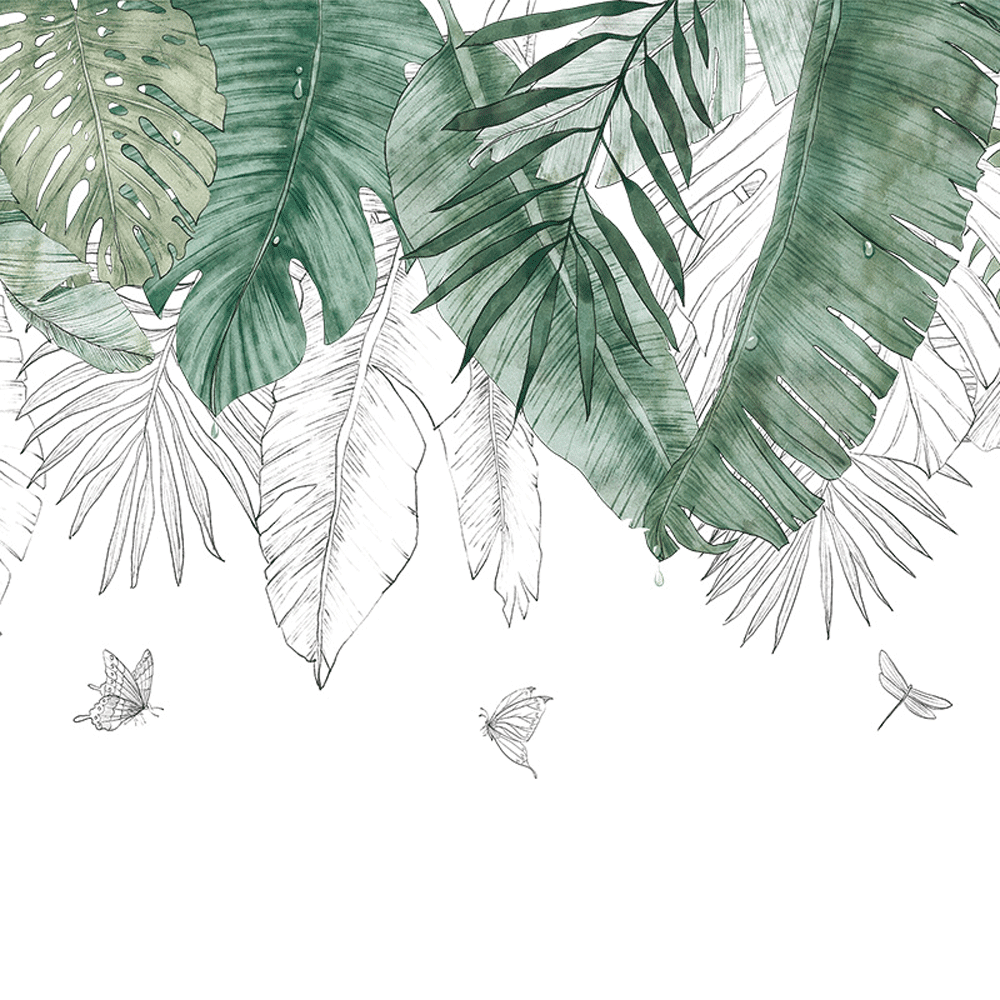 Decalmile Wall Decals Tree Leaf Plants DIY Wall Stickers Bedroom Living ...