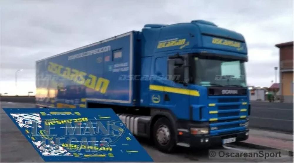 Decals Scania Oscarsan Sport 1:32 1:43 1:24 1:18 palaces decals slot ...
