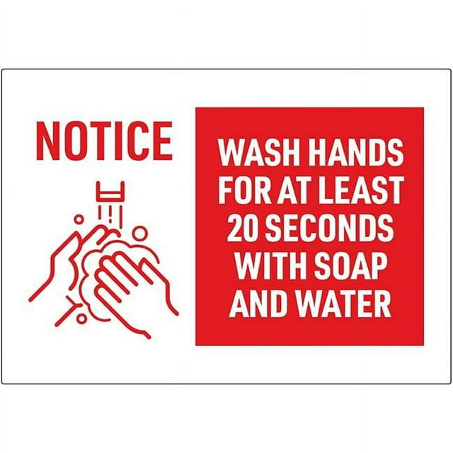 Decals Wash Hands Sign Wall Sticker - Pack of 5 - Walmart.com