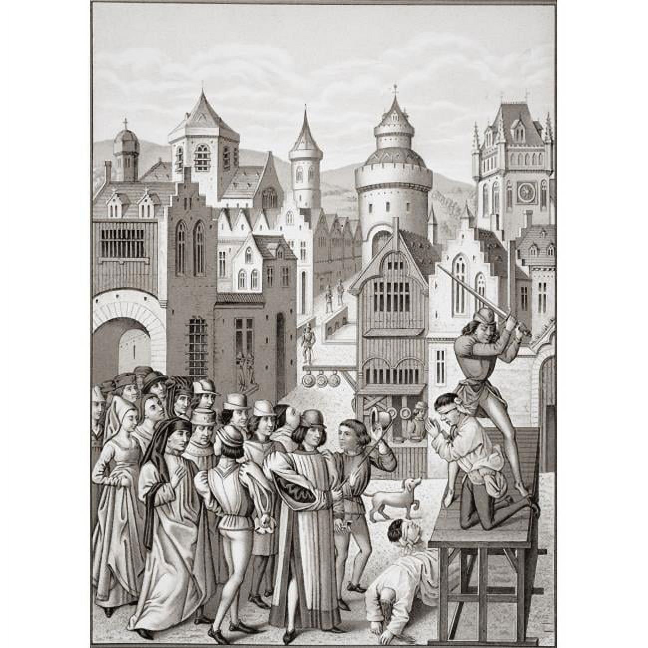 Decapitation of Guillaume De Pommiers & His Confessor, At Bordeaux In ...