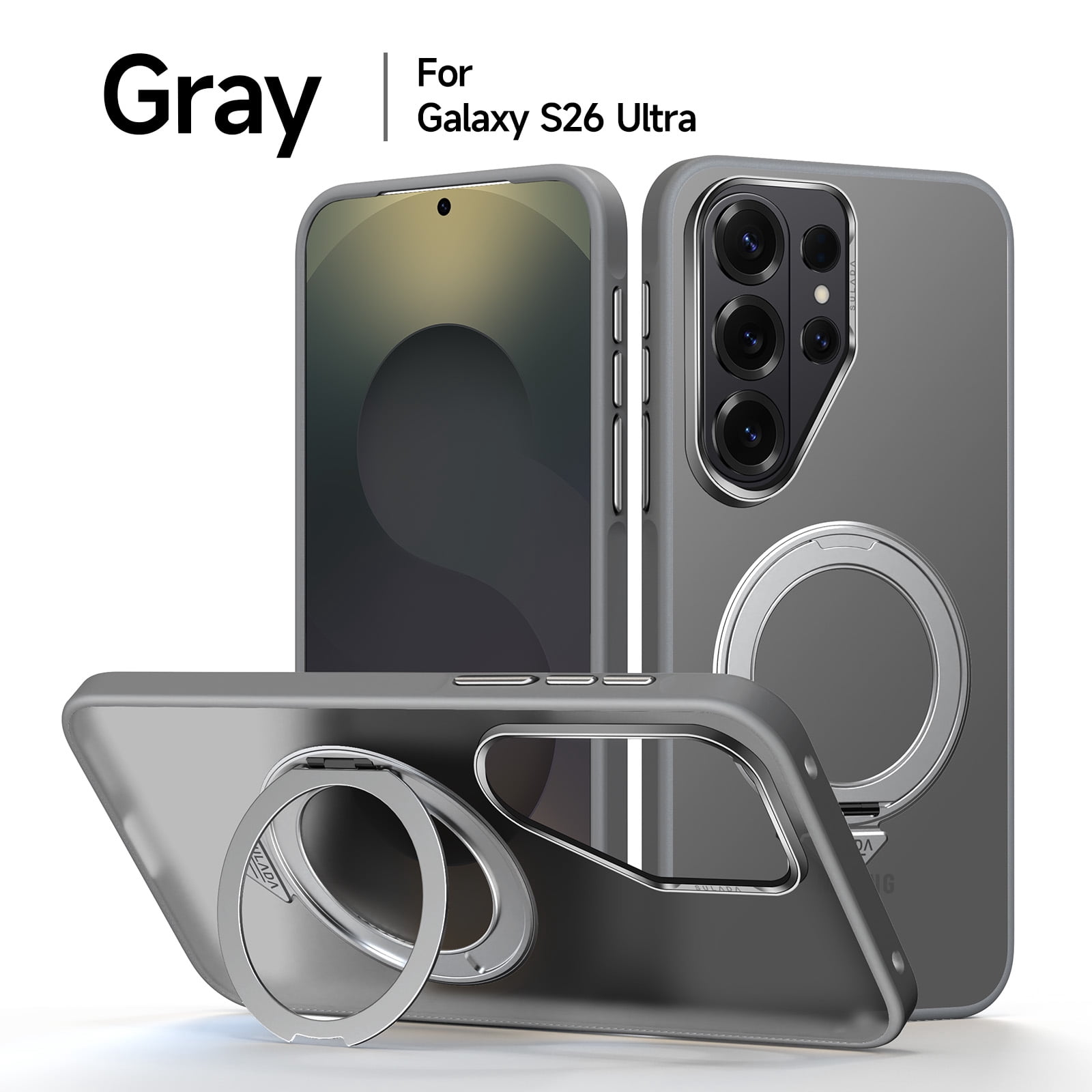 Decase 360° Ring Stand Case for Samsung Galaxy S26 Ultra,Shockproof Translucent Mag Safe Cover ...