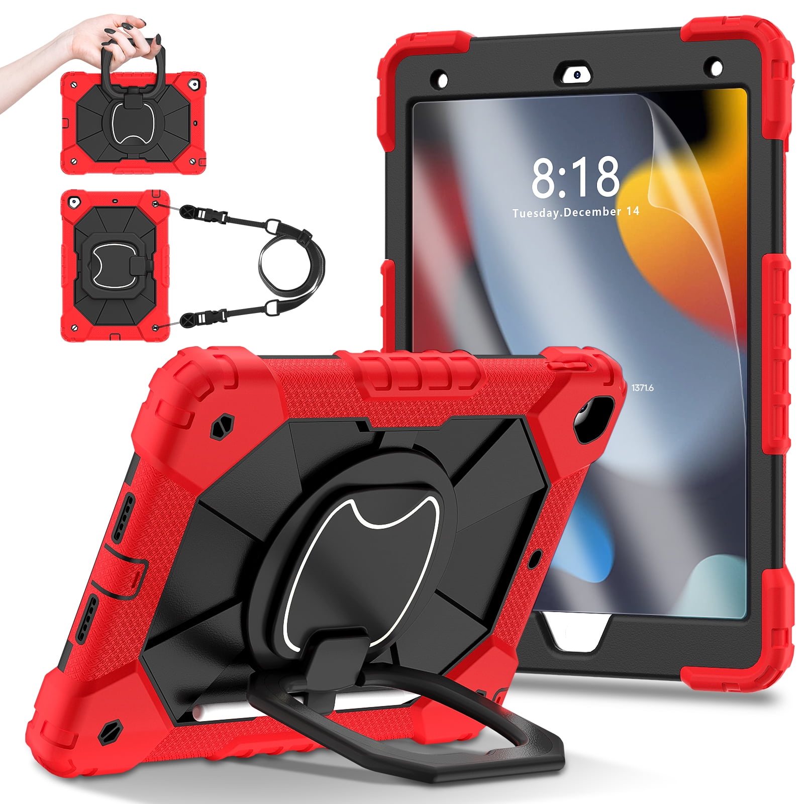 Decase for Apple iPad 10.2" 9th 8th 7th Generation Heavy Duty 3-Layer ...