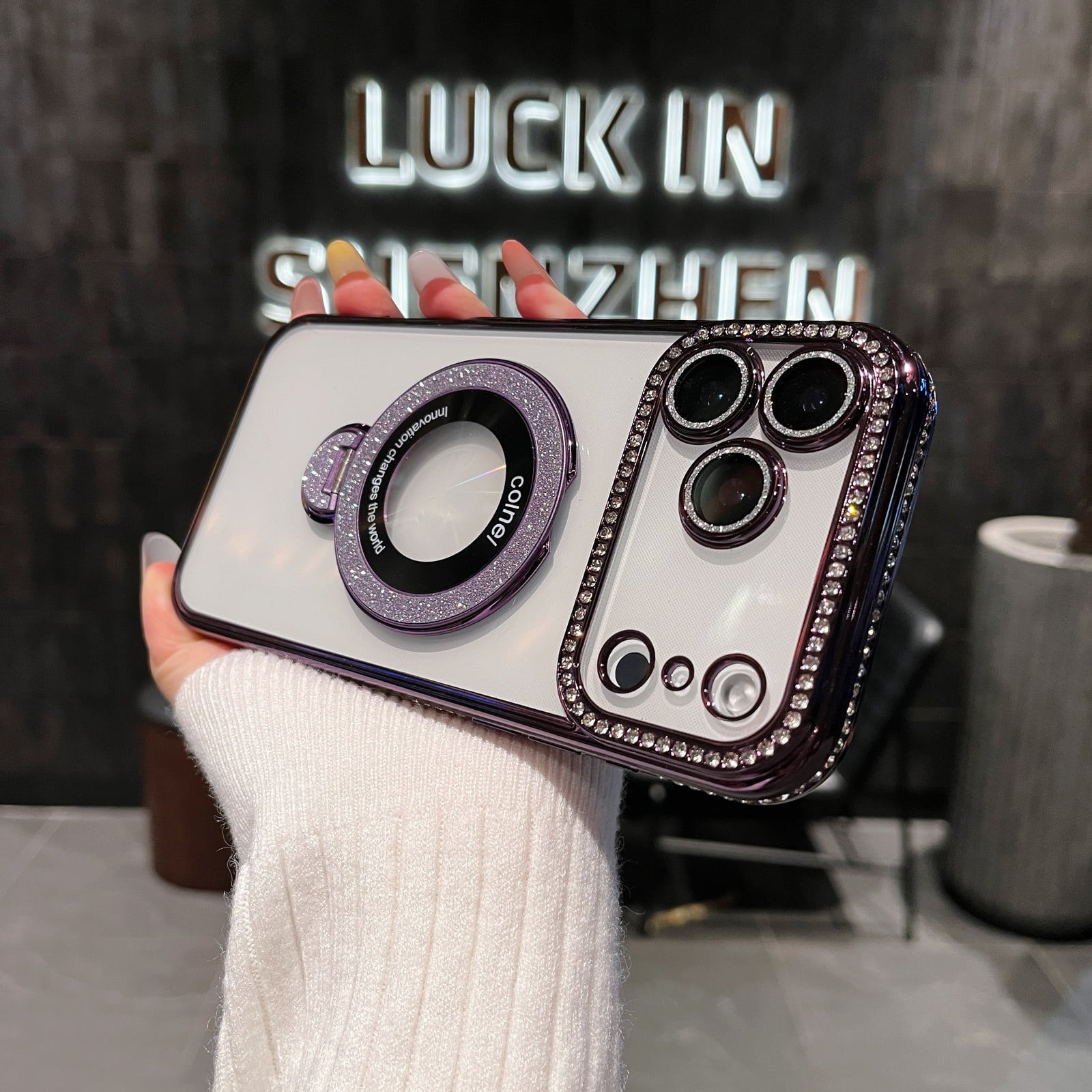 Decase Clear Case for iPhone 17 Pro,Slim Rhinestone Frame Protection ...