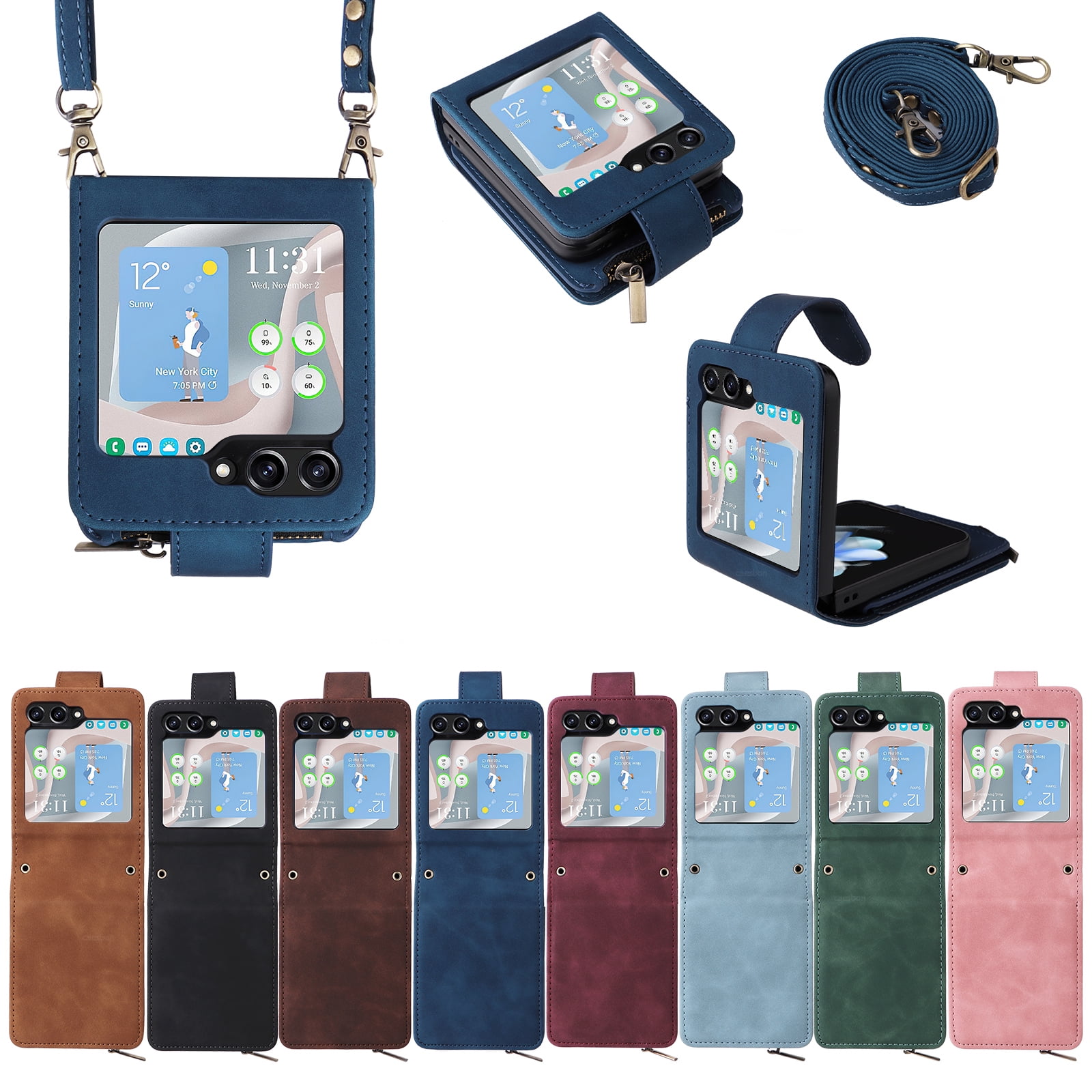 Decase Crossbody Zipper Wallet Case for Samsung Galaxy ZFlip 5 5G ...