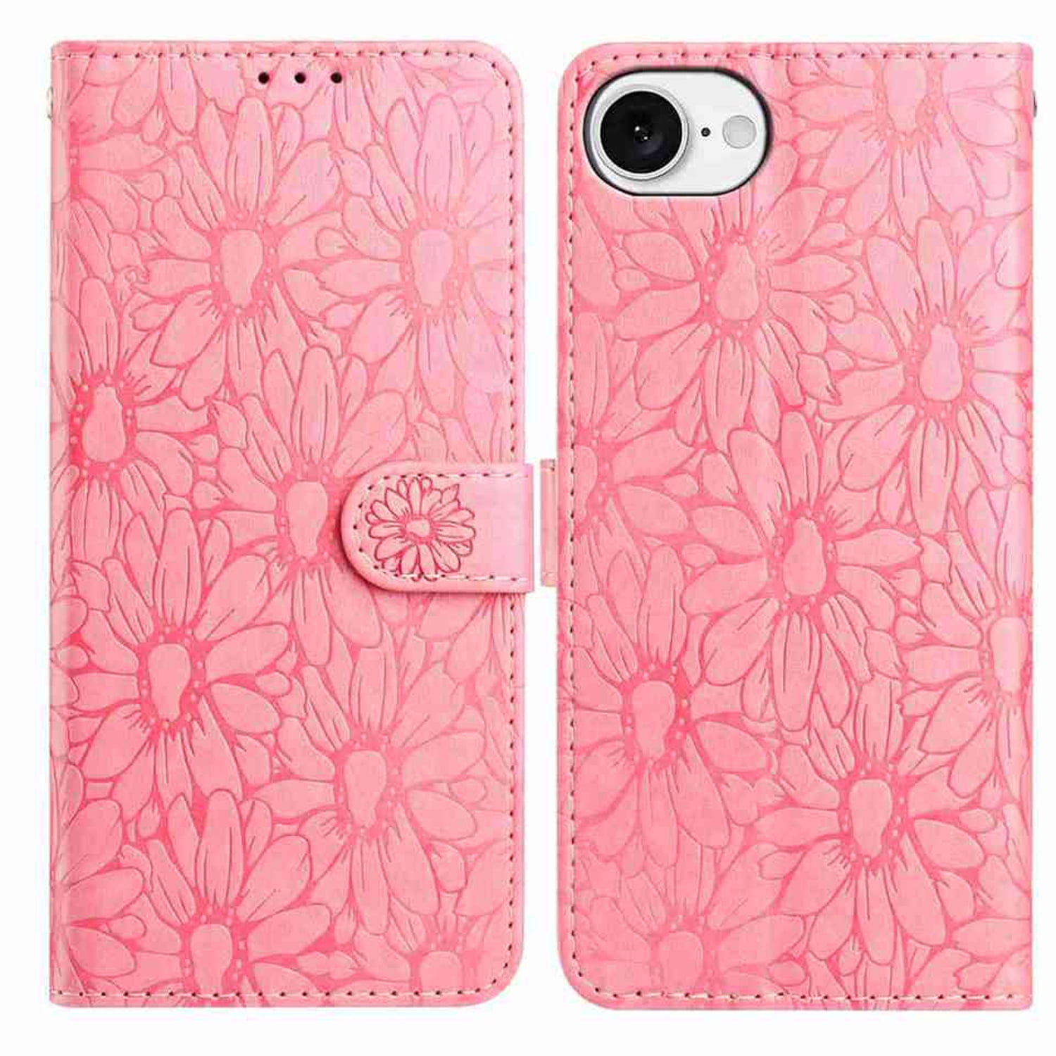 Decase Embossed Flip Wallet Case for iPhone 16e,Fashion PU Leather ...
