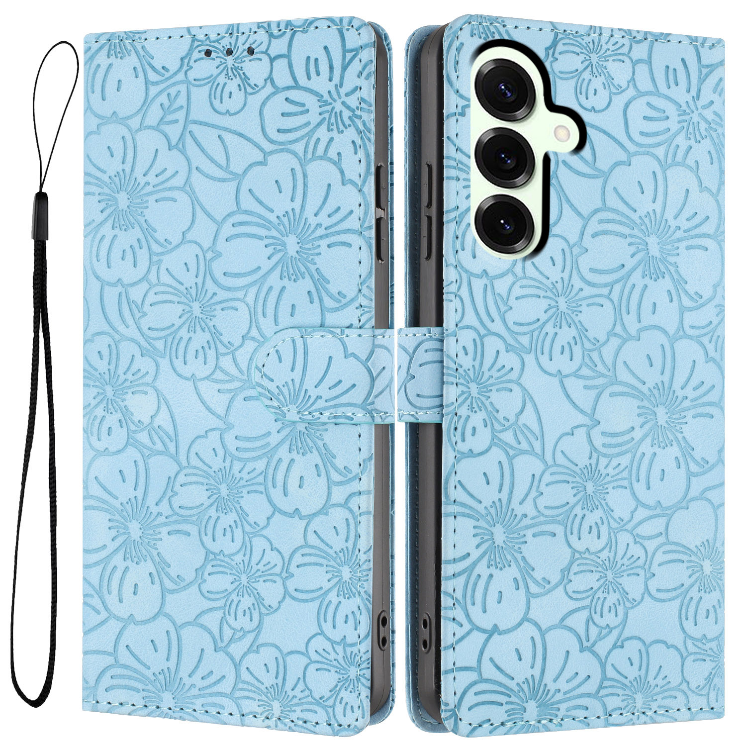 Decase Flip Case for Samsung Galaxy S25+,Embossed Cherry Blossoms Flip ...