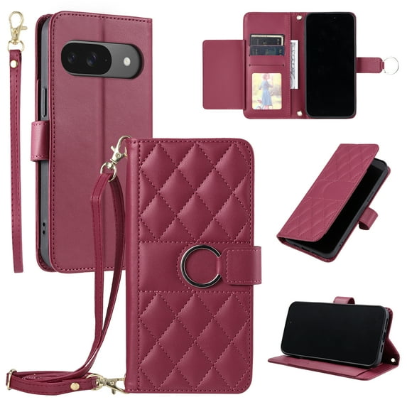 Decase for Google Pixel 10 /10 Pro Crossbody Wallet Case,Shockproof PU ...