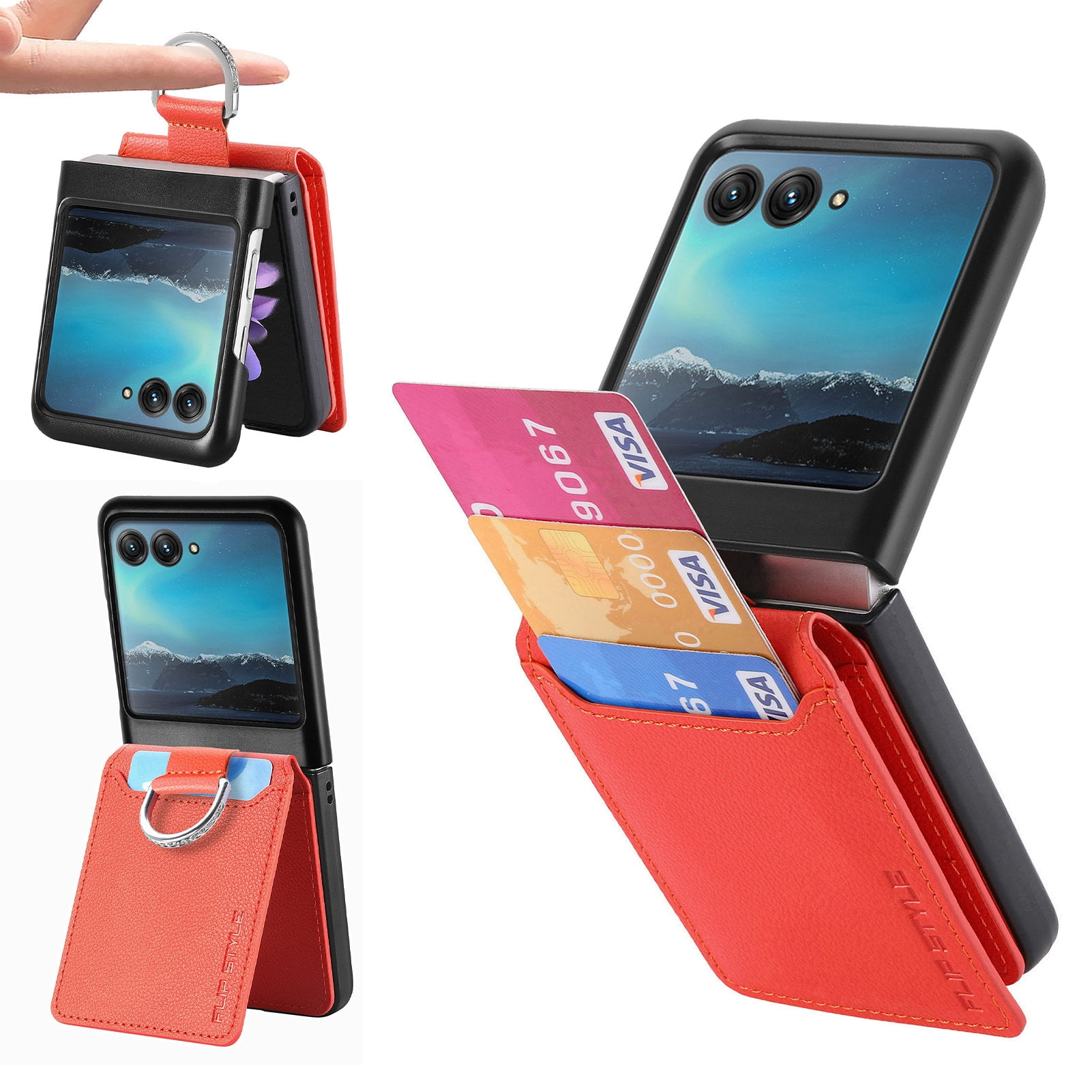 Decase Leather Wallet Case for Motorola Razr 40 Ultra with Card Slot ...