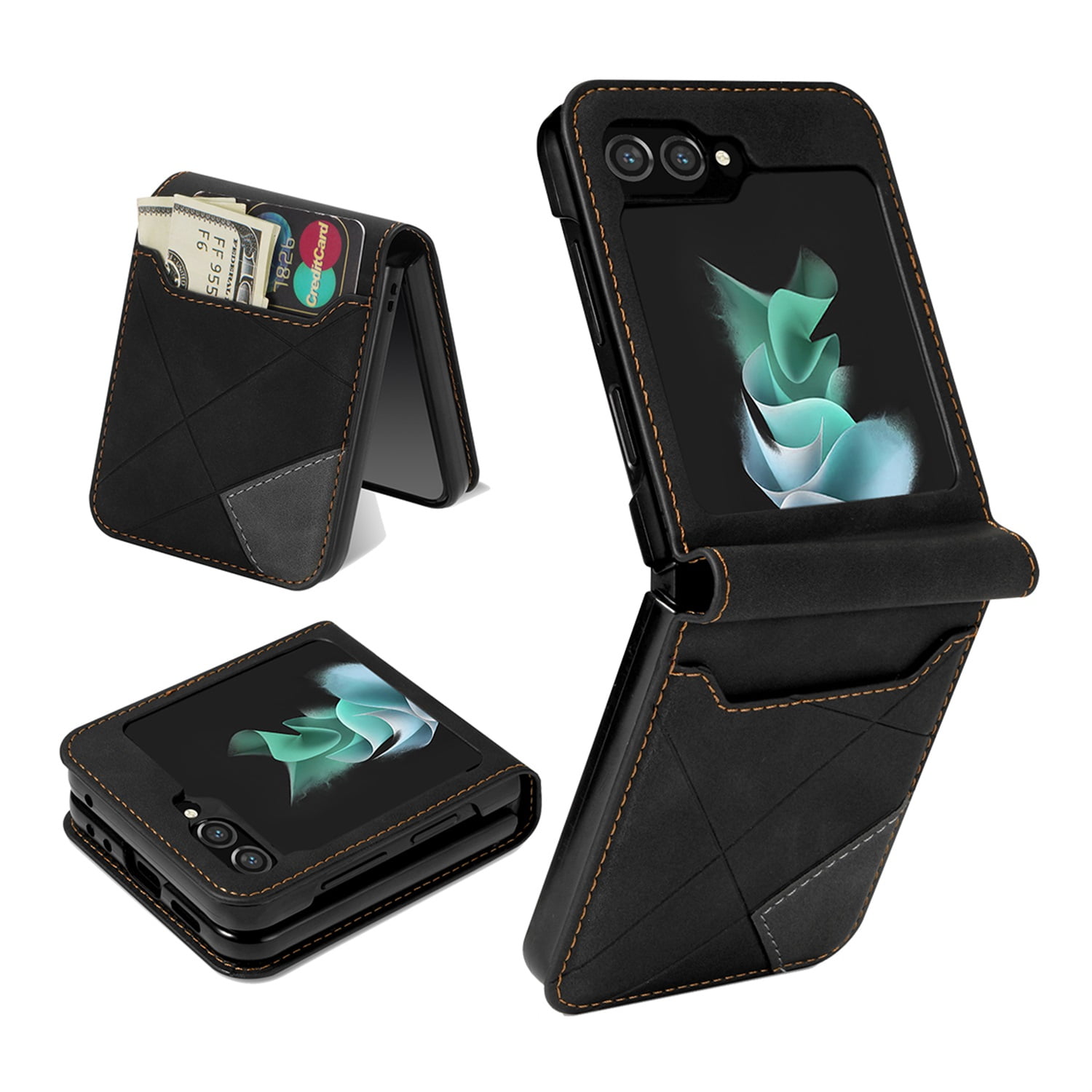 Decase Luxury Leather Case for Samsung Galaxy Z Flip 5,Ultra Slim Phone ...