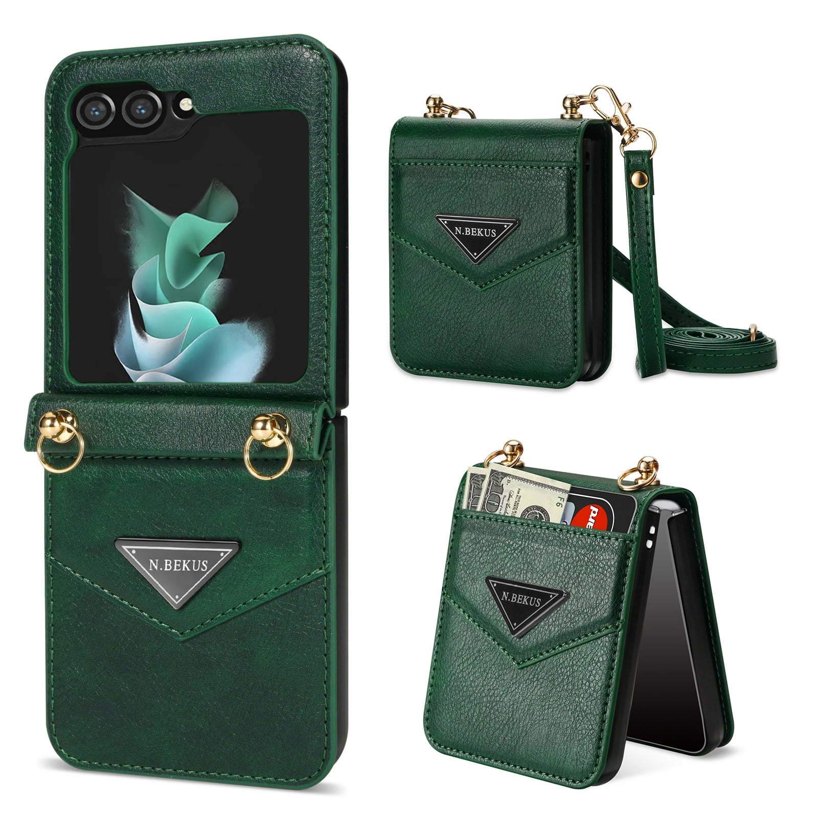 Decase Luxury Leather Case for Samsung Galaxy Z Flip 5,with Card Slot ...
