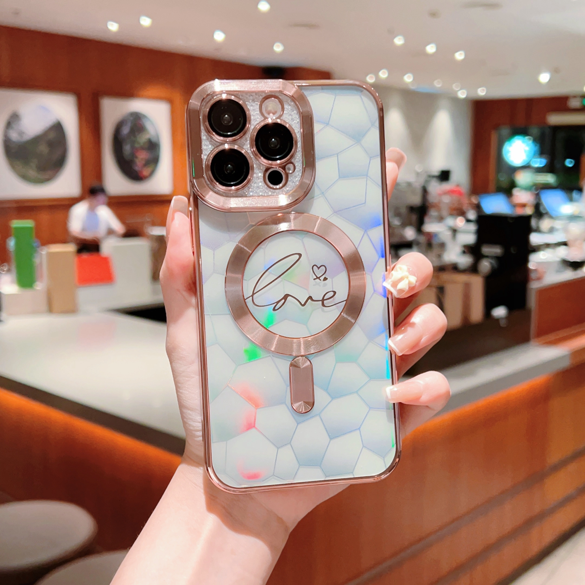 Decase Mag Safe Compatible for iPhone 13 Pro,Stylish Laser Glitter ...