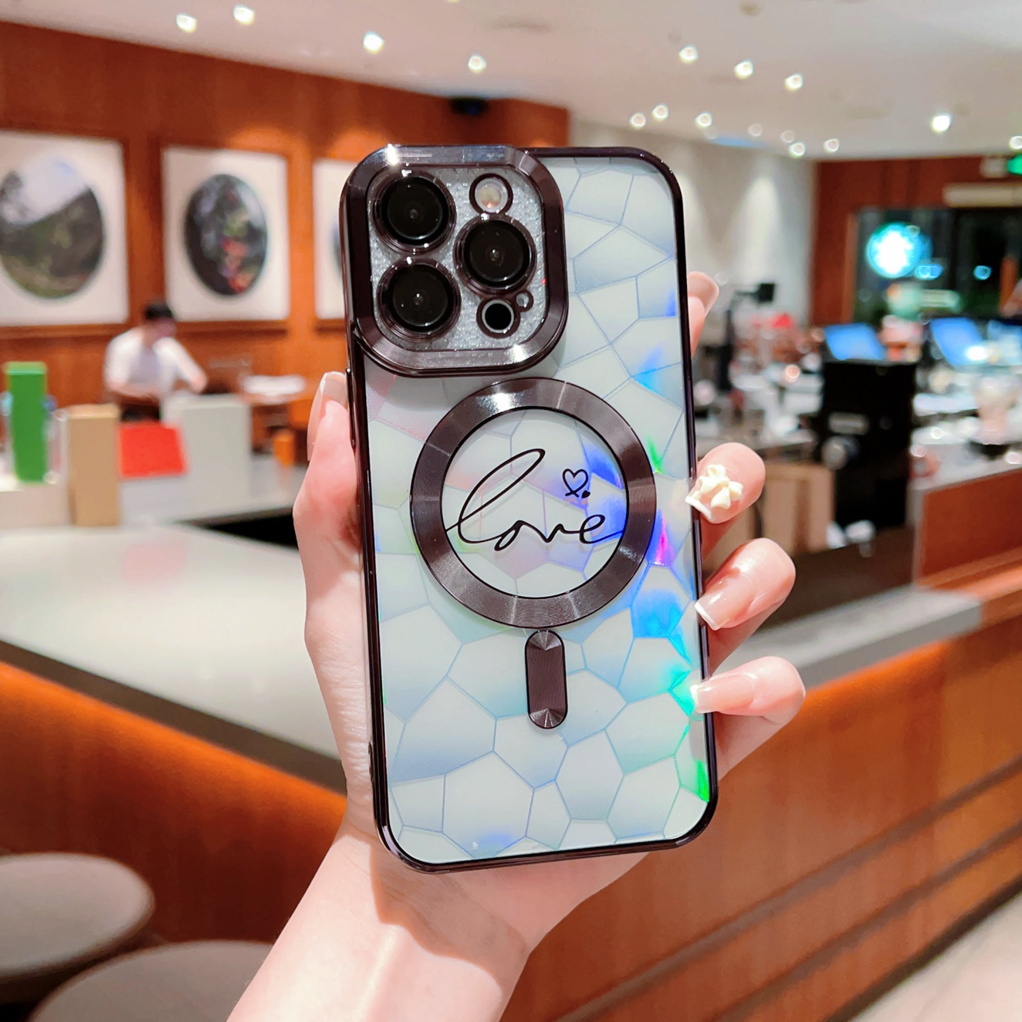 Decase Mag Safe Compatible for iPhone 13,Stylish Laser Glitter ...